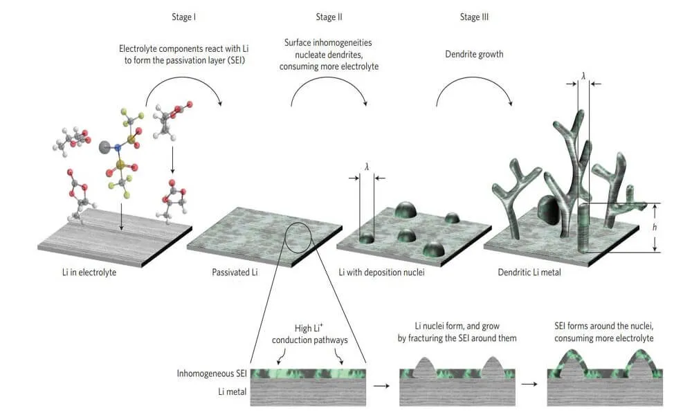 Formation mechanism and prevention of lithium dendrite - TYCORUN ENERGY